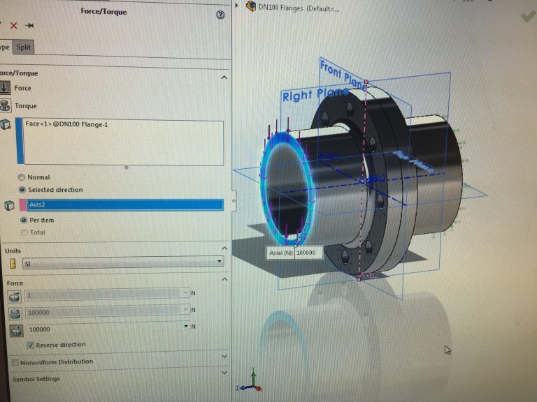 Comparison with Solidworks Simulation Bolt Connector – Digitool Software